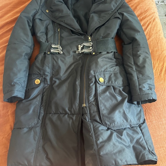 Mango | Jackets & Coats | Mango Black Puffer Jacket With Full Length ...
